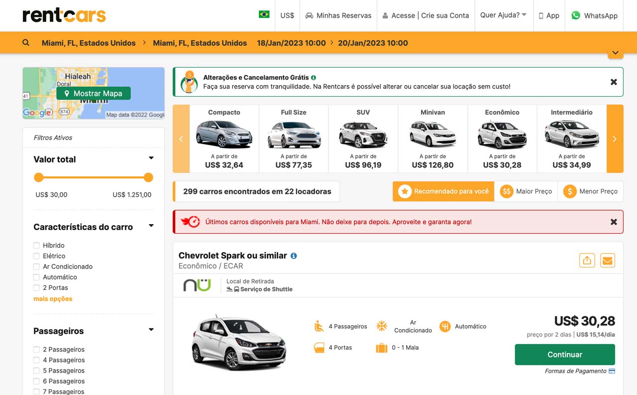 Aluguel de carro em Miami vale a pena? >> Dicas para se dar bem